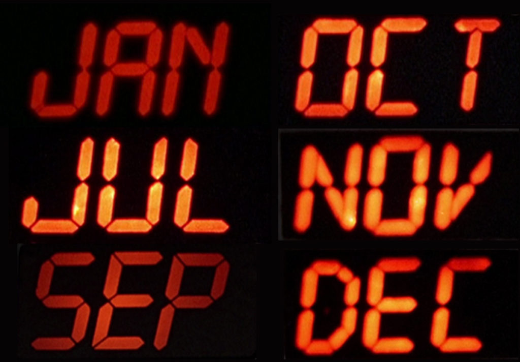 Time Circuit Display: LED Characters - Parts Not Included