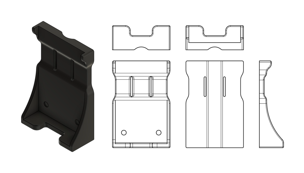 3D Printed Light Stand PSU Mount - Parts Not Included